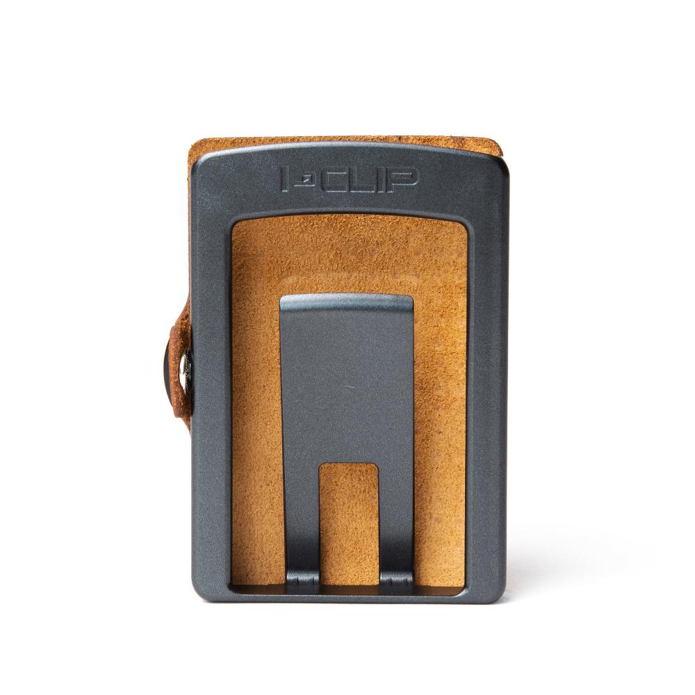 I-CLIP - AdvantageR Leather - Caramel / Gunmetal Black Frame – I-CLIP USA